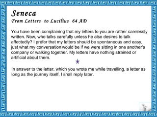 Tips and Quips on Writing from Cicero, Seneca and Pliny the Younger | PPT