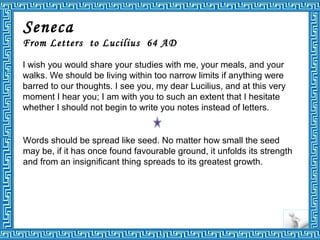 Tips and Quips on Writing from Cicero, Seneca and Pliny the Younger | PPT