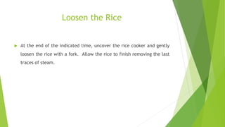 Tips and Secrets to Make the Perfect Rice | PDF
