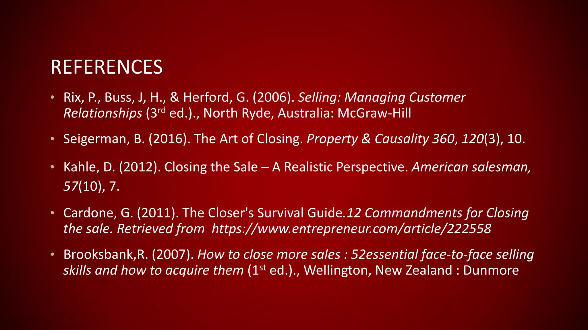 Tips and Techniques for Closing the Sales | PPTX