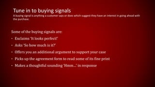 Tips and Techniques for Closing the Sales | PPTX