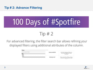 100 days of Spotfire - Tips & Tricks | PPTX