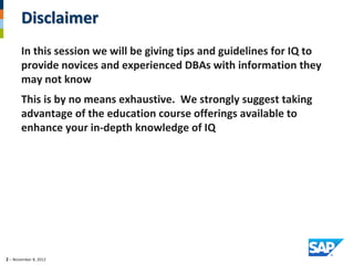 Tips and Tricks for SAP Sybase IQ | PPT | Free Download