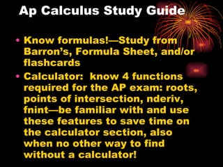 Tips And Tricks For The Ap Calculus Exam | PPT