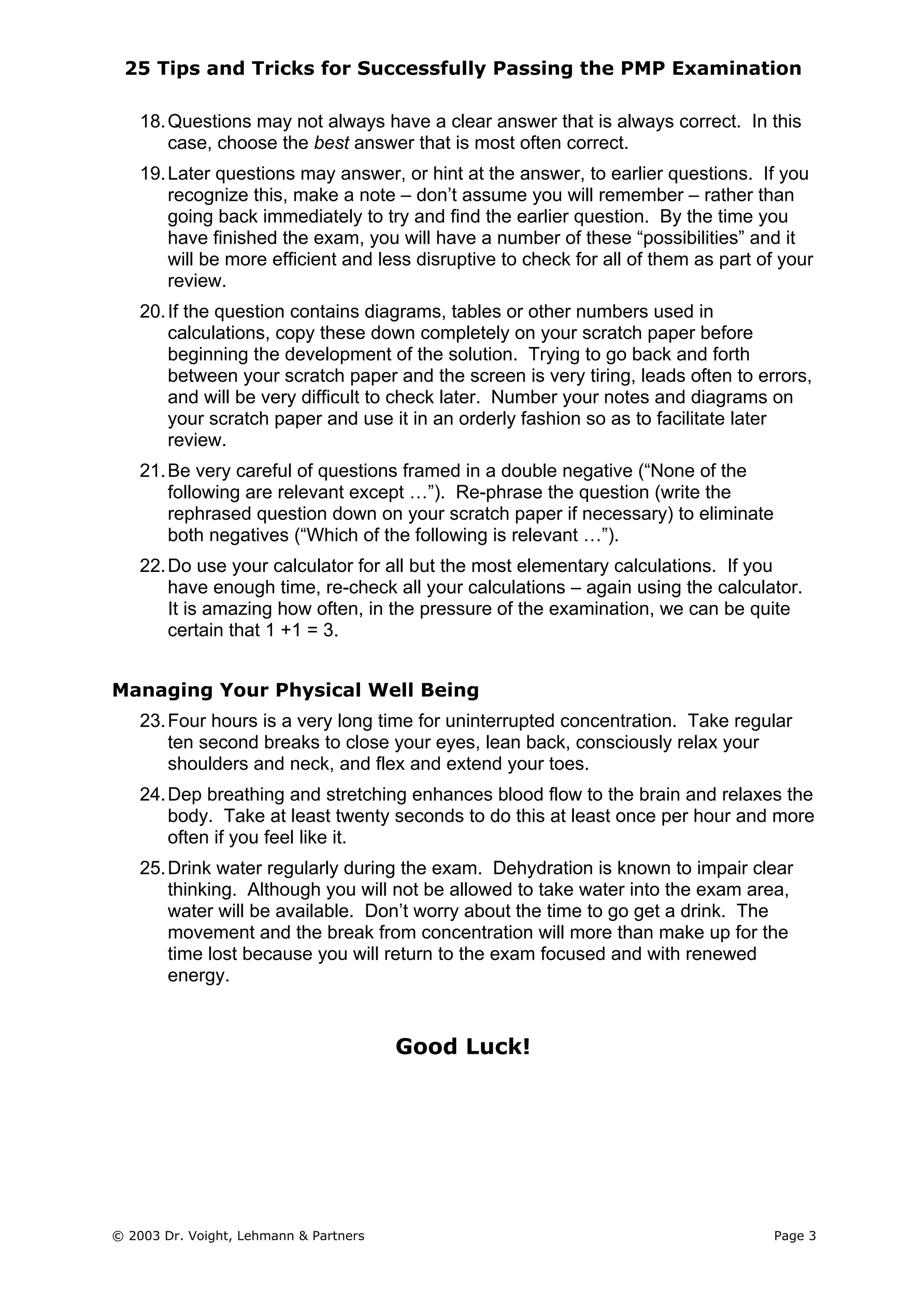 Tips and tricks for the pmp exam | PDF