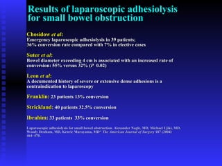 Tips and Tricks in Laparoscopic Dissection of Adhesions | PPT