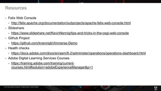 Tips and tricks in the OSGi Web Console | PPTX