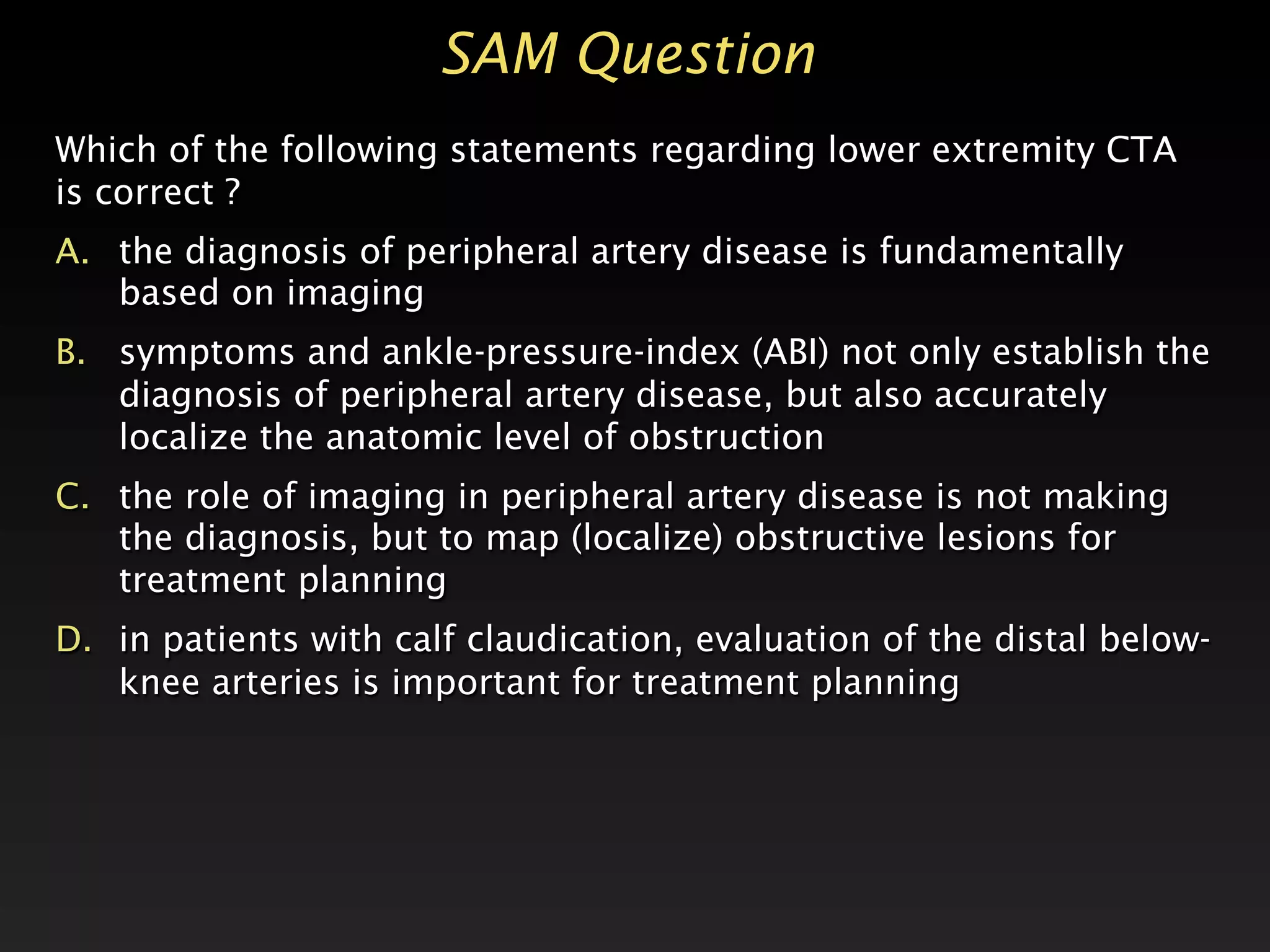 Tips and Tricks in Vascular Imaging (Lower Extremity CTA) | PDF