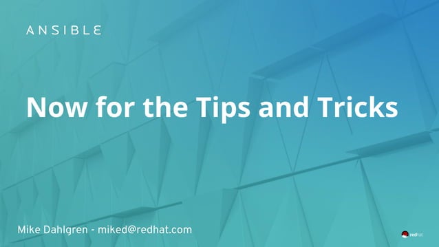 Simple Tips and Tricks with Ansible | PPT