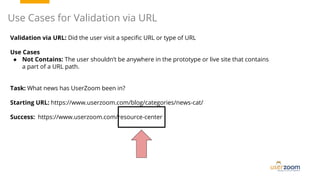UserZoom Education Series - Tips & Tricks: Task Validation | PPT