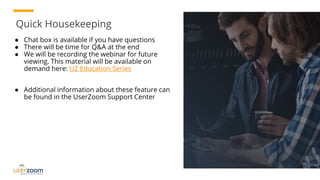 UserZoom Education Series - Tips & Tricks: Task Validation | PPT