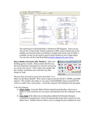 Tips and Tricks of Toad for Oracle 10.6 | PDF