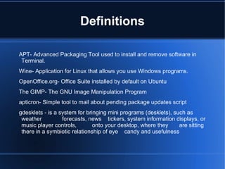 Tips and tricks ubuntu | ODP | Operating Systems | Computer Software and Applications