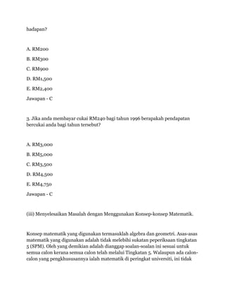 Tips Awal Peperiksaan exam PTD | PDF