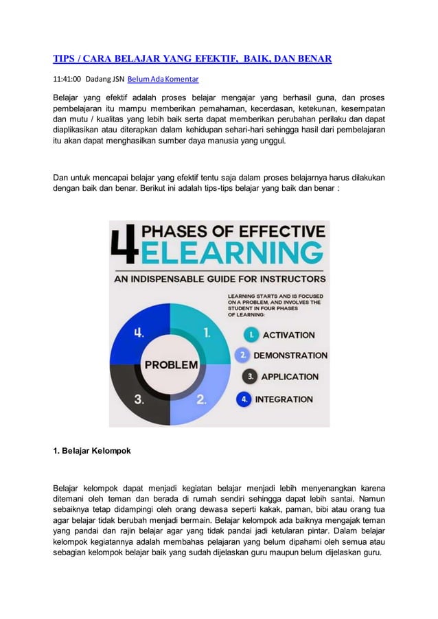 Tips belajar efektif | PDF