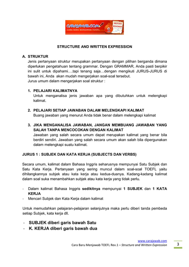 Tips dan trik_toefl_structure_and_written_expression | PDF | Islam | Religion & Spirituality