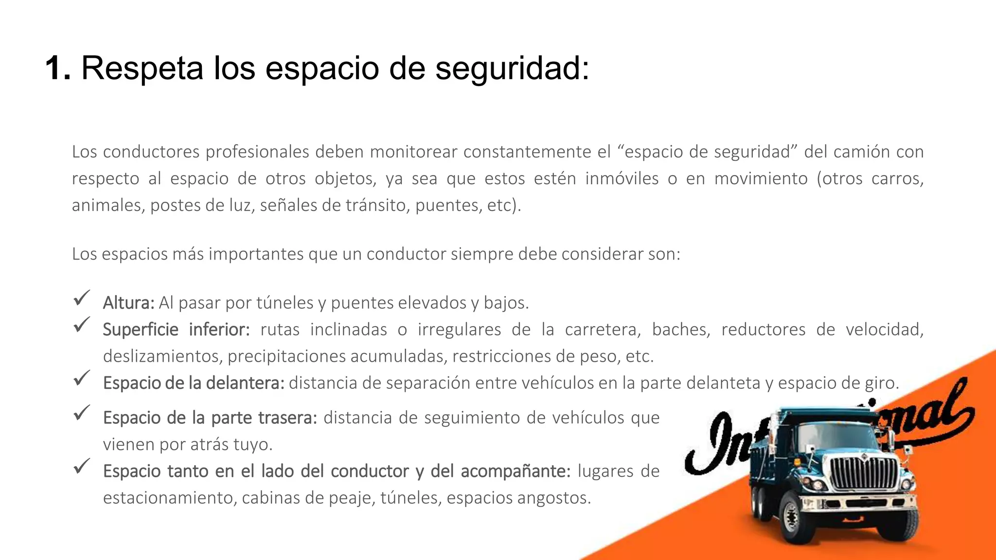 Tips de manejo seguro para camiones | PPTX