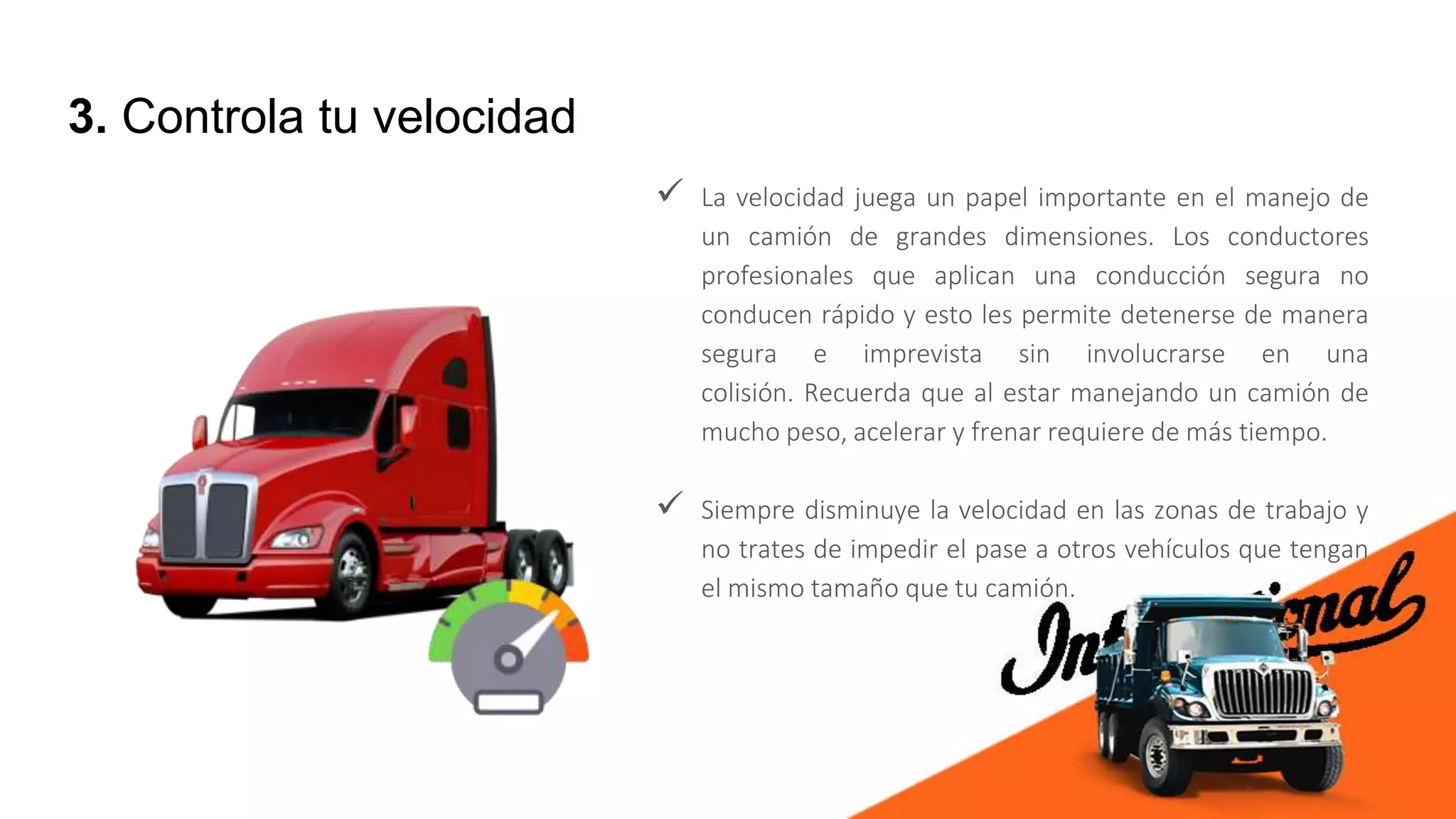 Tips de manejo seguro para camiones | PPTX