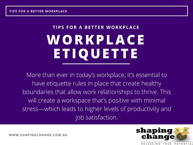Workplace Etiquette | PPT