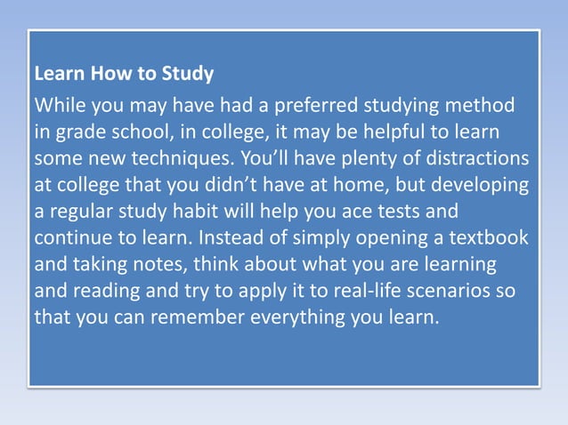 Tips for adjusting to college life | PPTX | College Planning | College ...