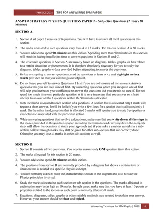 Tips for answering spm paper | PDF