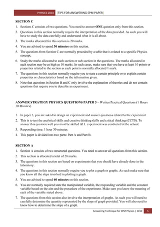 Tips for answering spm paper | PDF