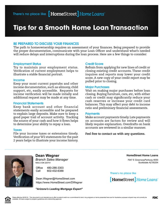 Tips for a Smooth Mortgage Transaction! | PDF