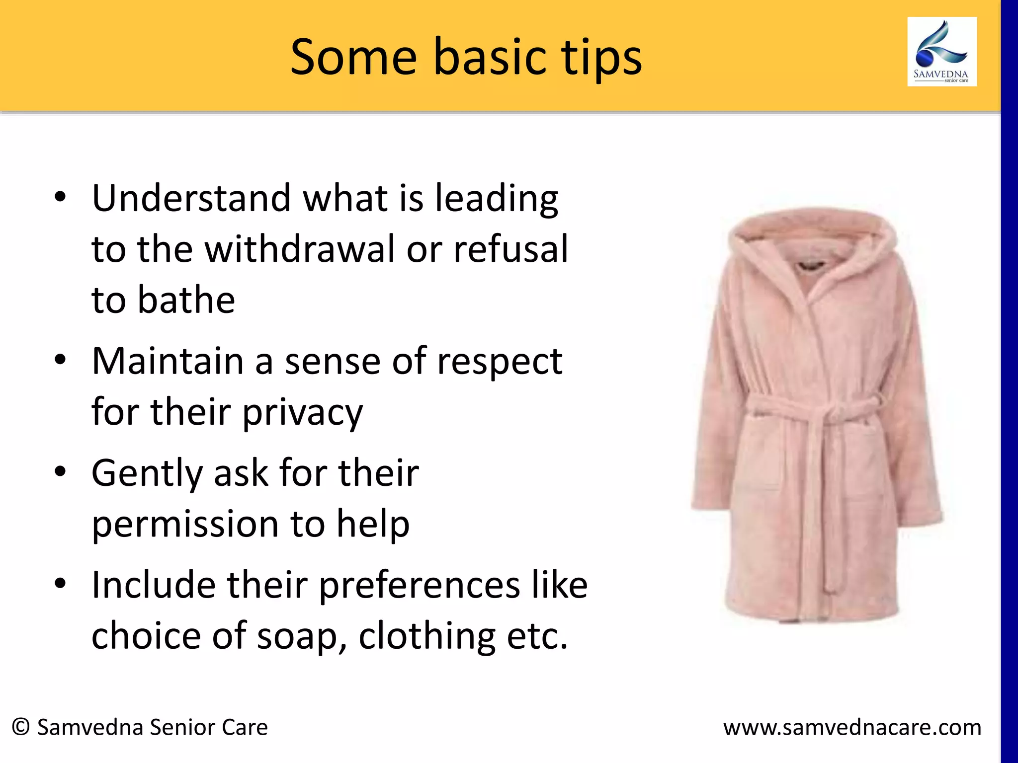 Tips for bathing a dementia patient | PPTX | Bath and Shower | Personal ...
