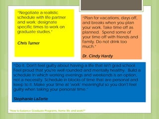 Tips for being successful in graduate school nov 2014 | PDF