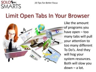 Tips For Better Focus | PPTX