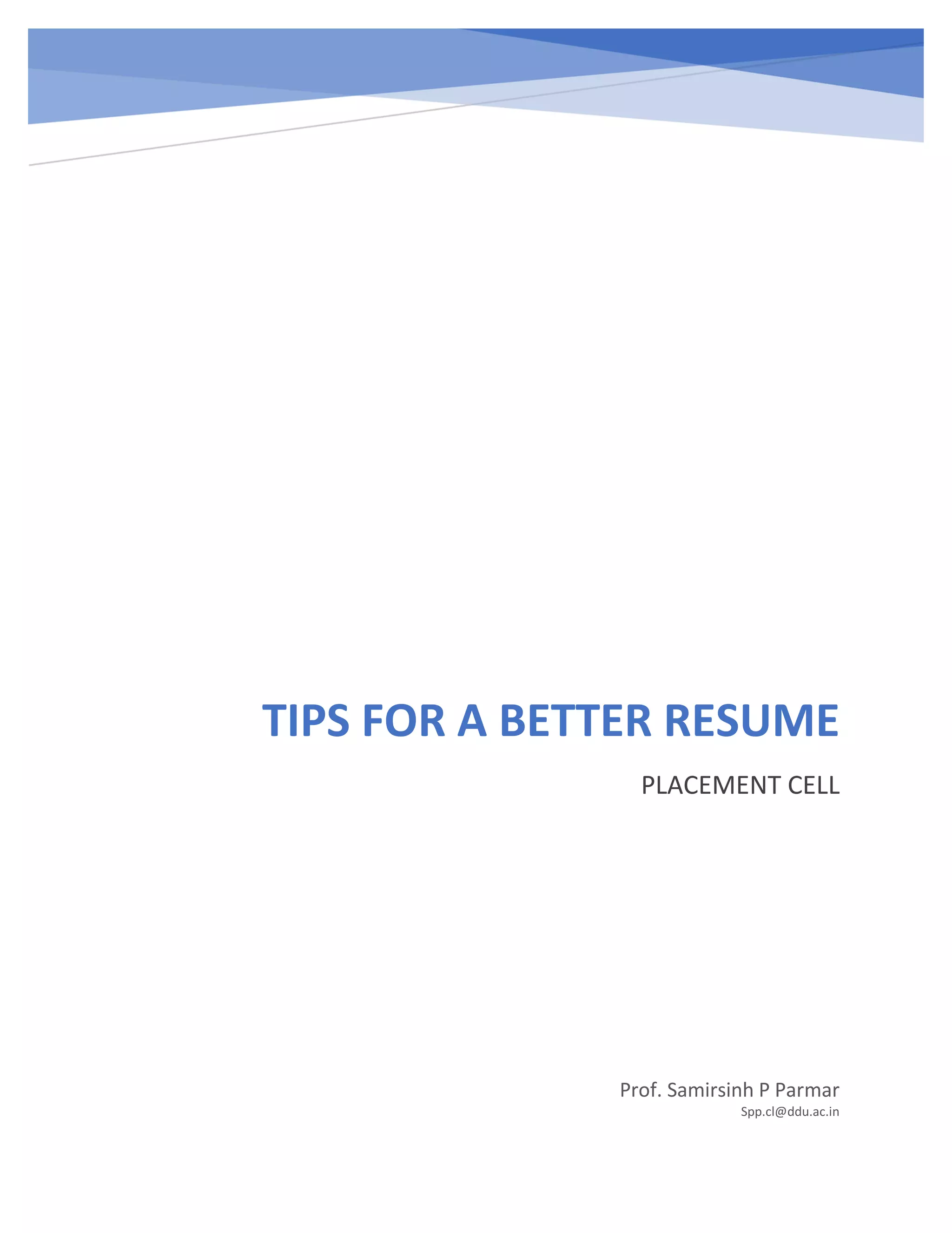 Tips for Better Resume.pdf