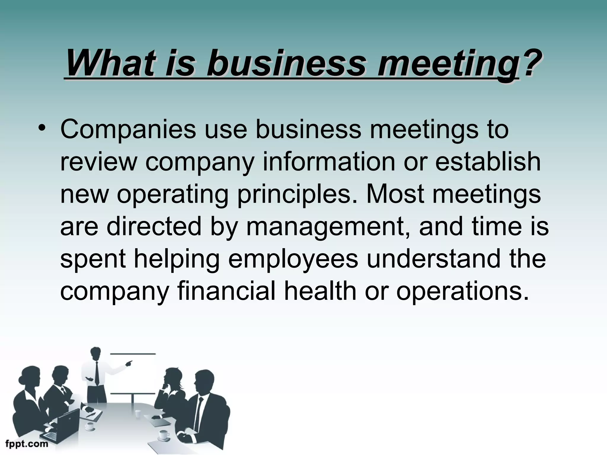 Tips for business meetings. | PPT