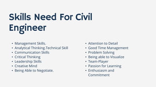 Most Important Skills For A Civil Engineer – Amir Parekh | PPTX