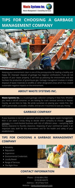 Tips for Choosing A Garbage Management Company Tips for Choosing A Garbage Management Company