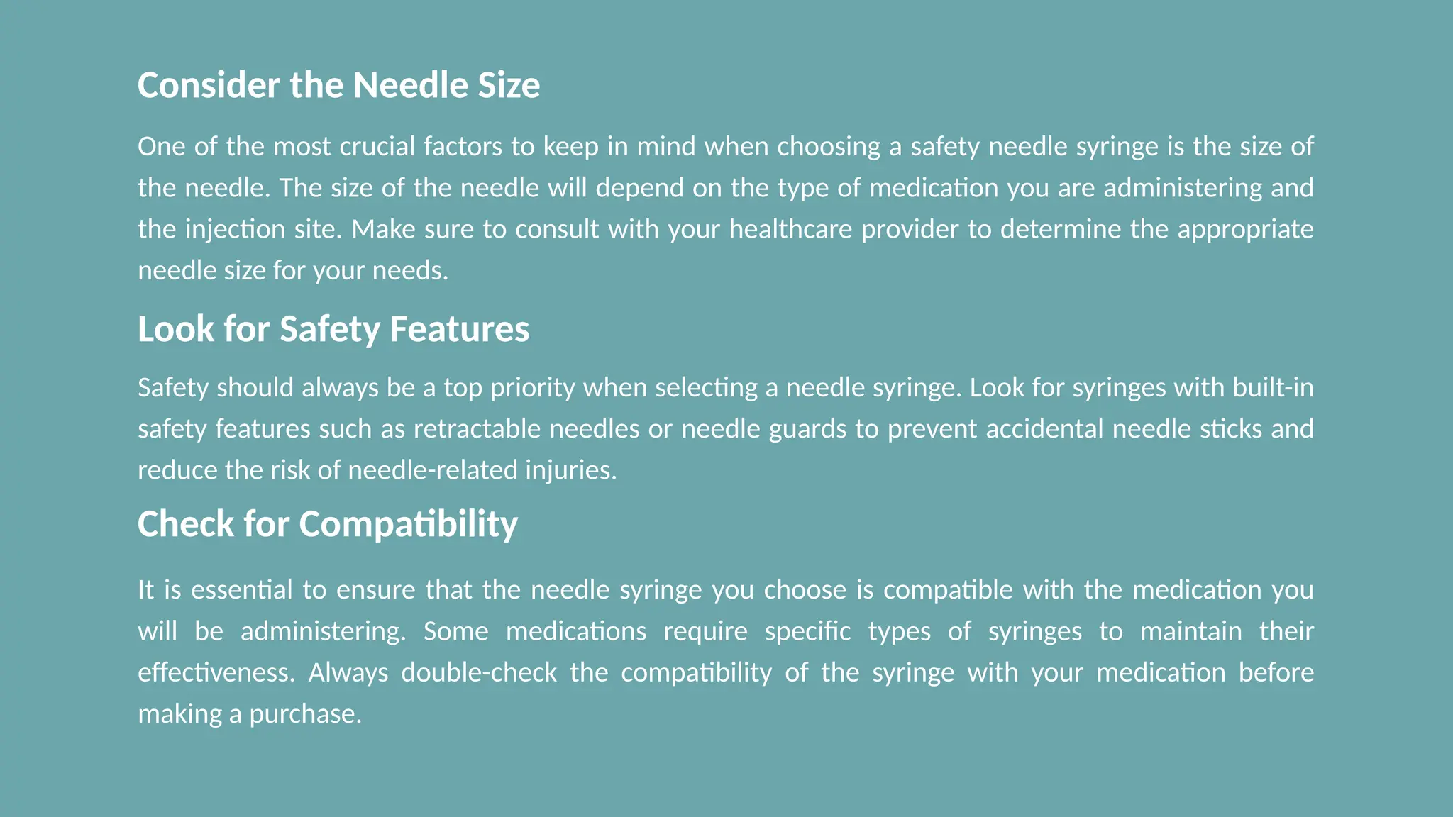 The Best Safety Needle Syringe: How to Select One | PPTX