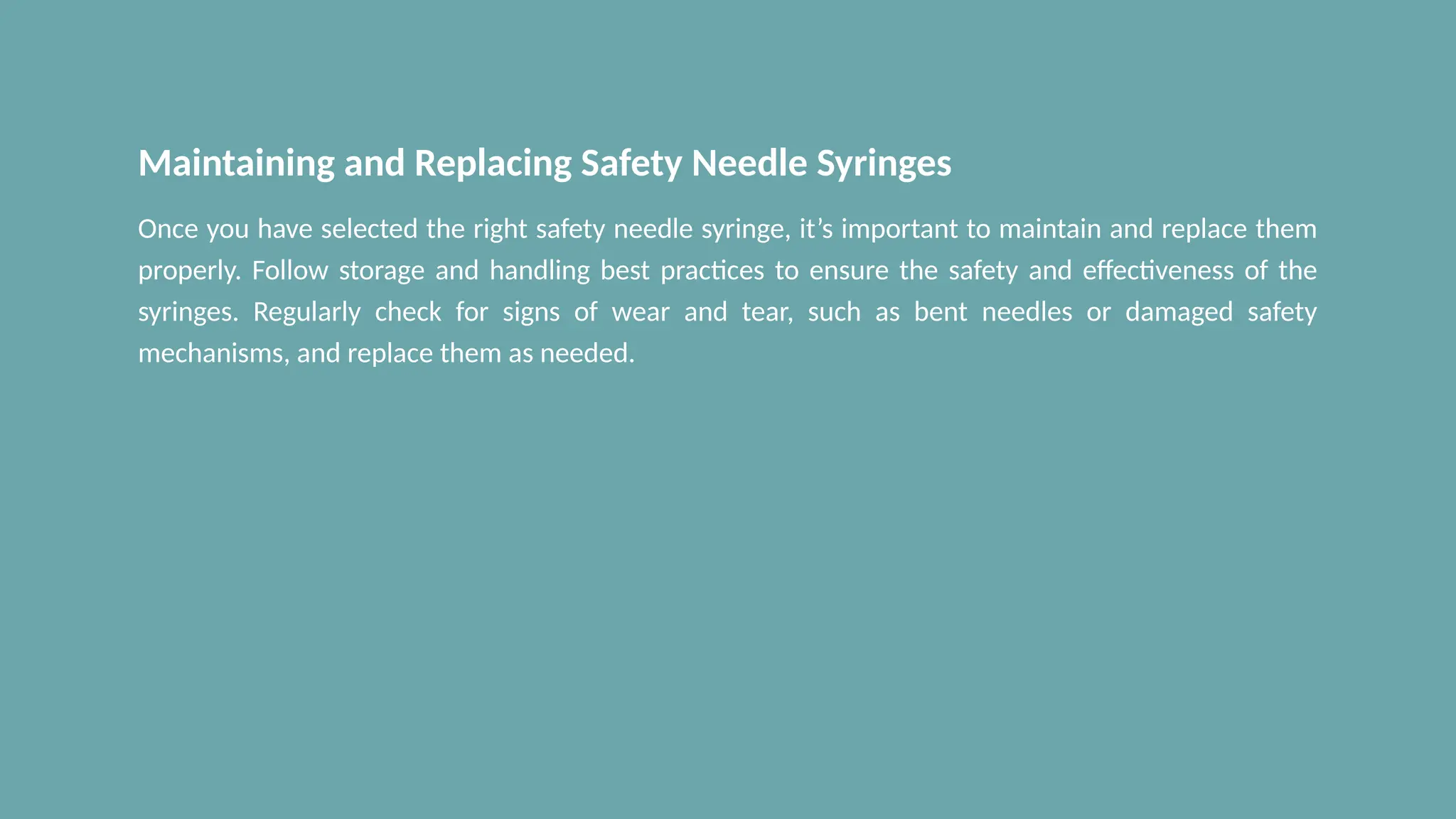 The Best Safety Needle Syringe: How to Select One | PPTX