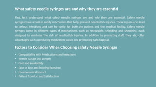 The Best Safety Needle Syringe: How to Select One | PPTX