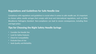 The Best Safety Needle Syringe: How to Select One | PPTX