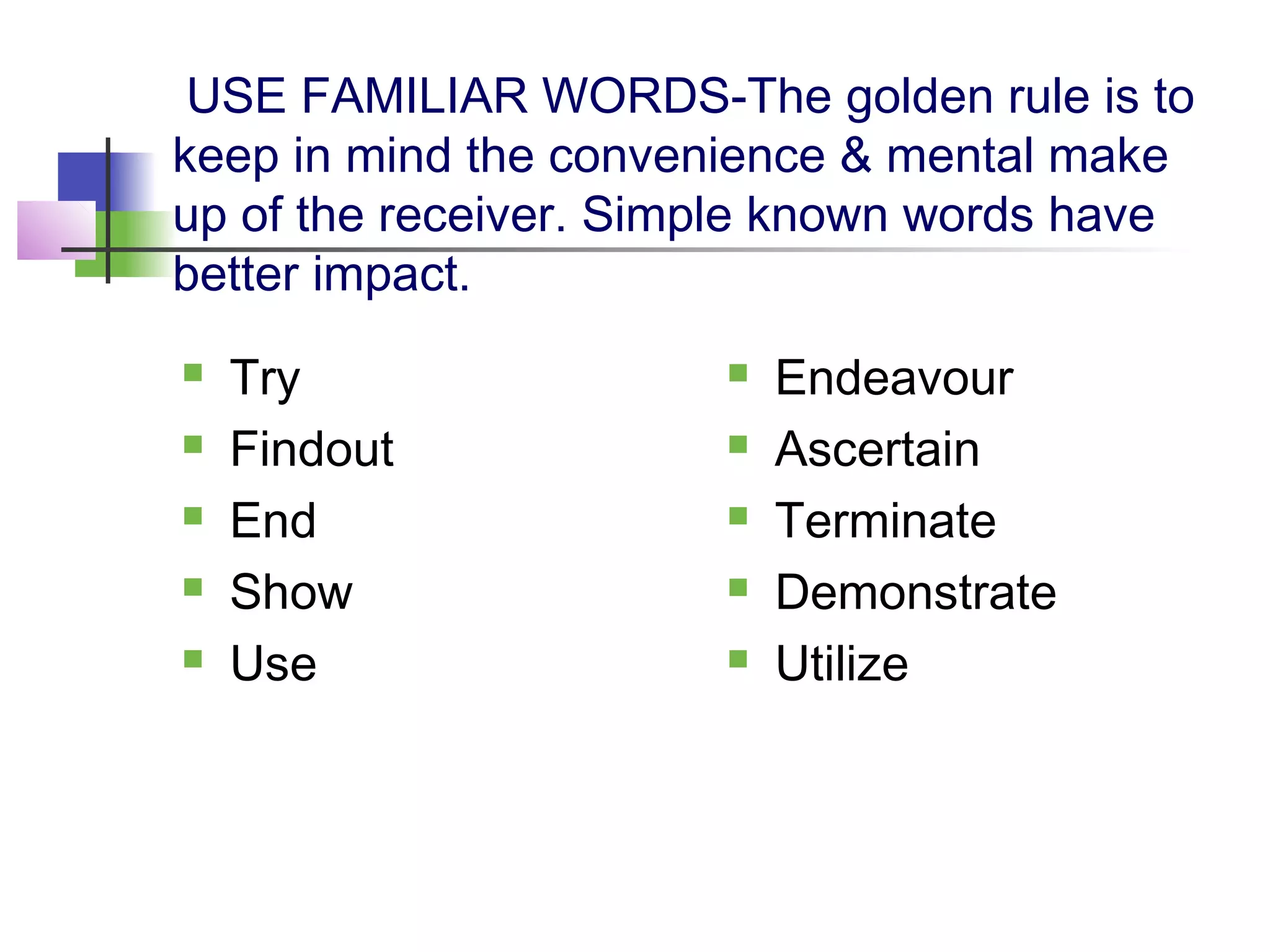 Tips for clear writing -session 1 | PPT