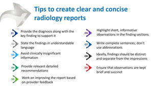 Tips for Creating A Good Radiology Report | PPSX