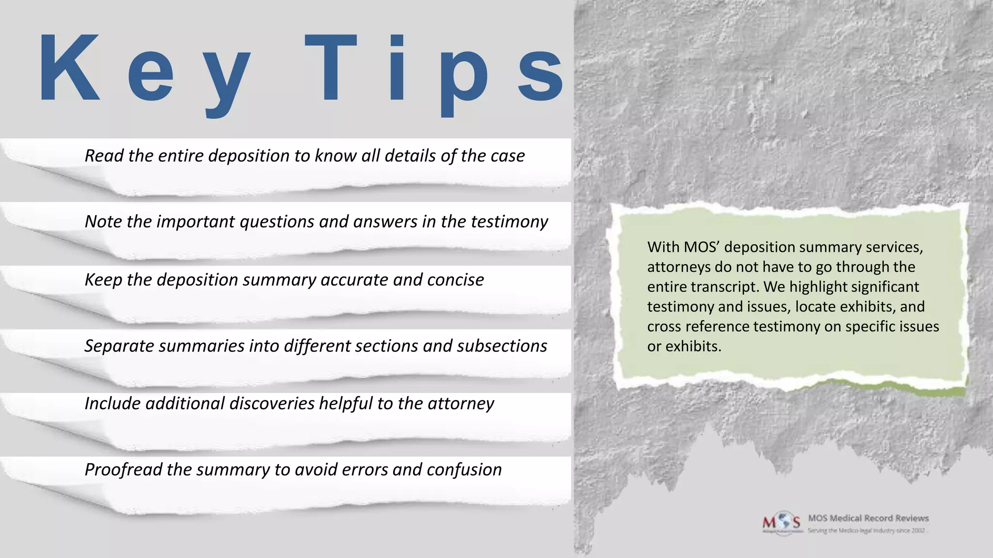 Tips for Deposition Summary Preparation.pptx