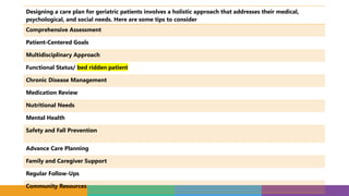Tips for designing a care plan in geriatric medicine.pptx