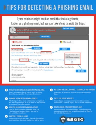 "Tips For Detecting A Phishing Email" Infographic | PDF | Email | Internet