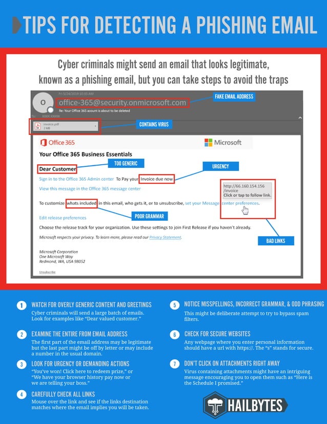 "Tips For Detecting A Phishing Email" Infographic | PDF | Email | Internet