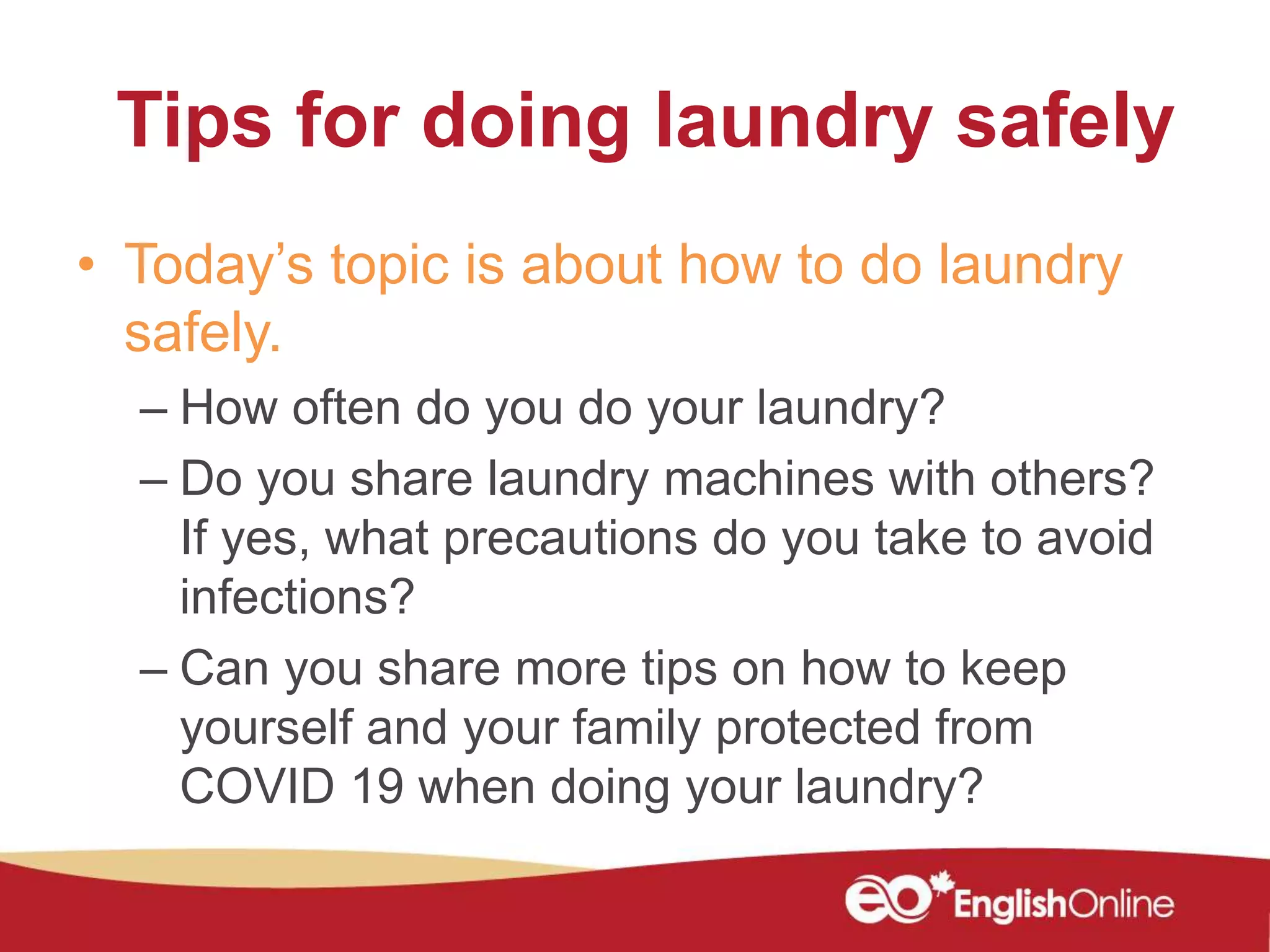Tips for doing laundry safely | PPTX