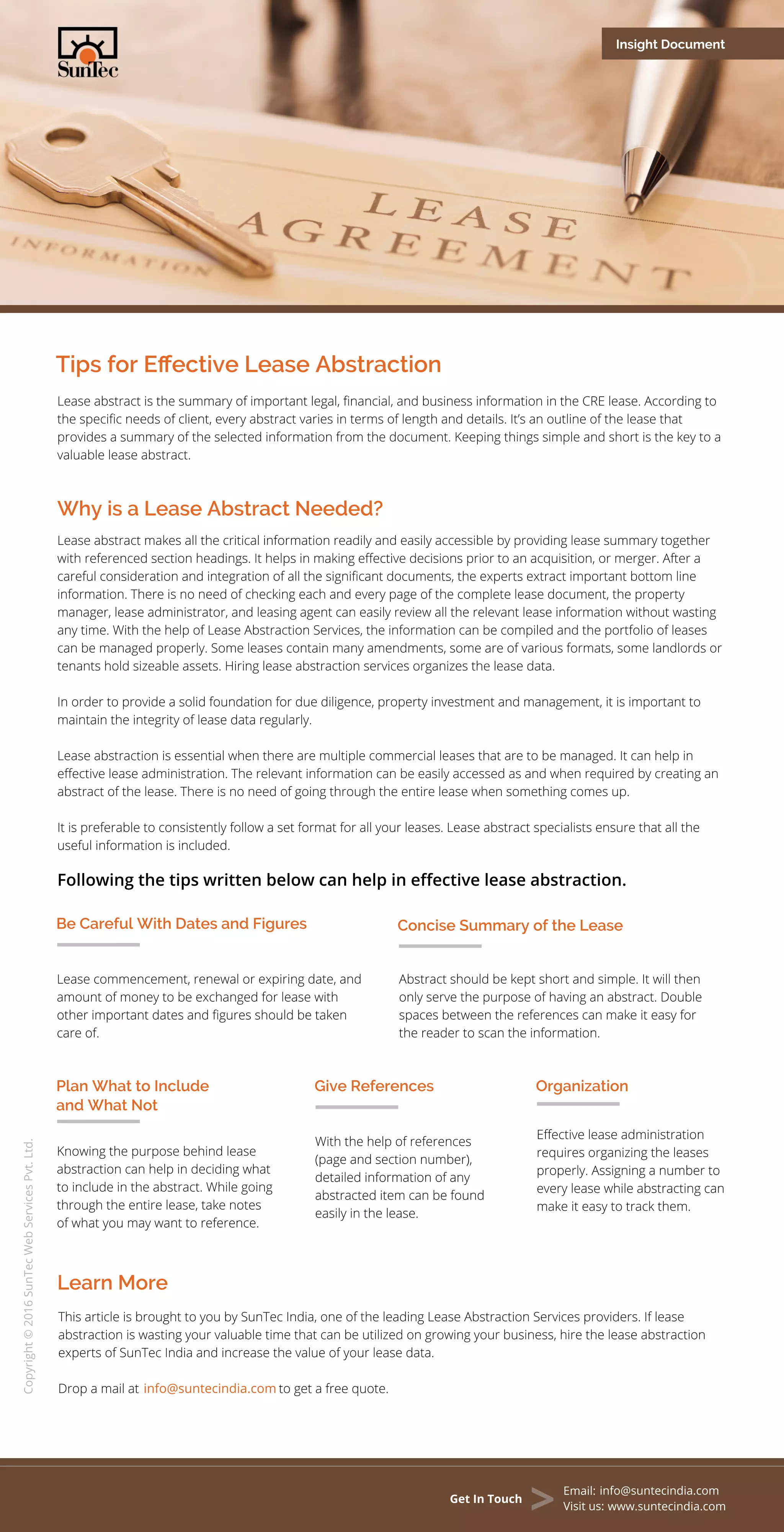 Tips for Effective Lease Abstraction | PDF