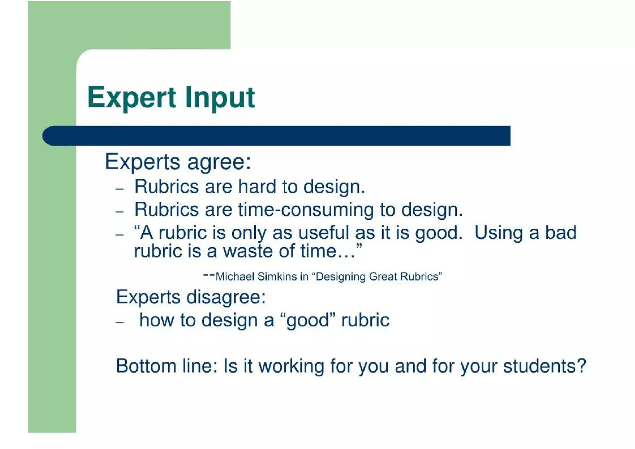 Tips For Effective Rubric Design | PDF