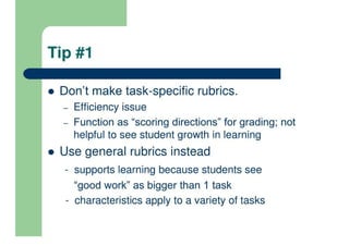 Tips For Effective Rubric Design | PPT