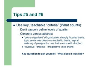 Tips For Effective Rubric Design | PPT