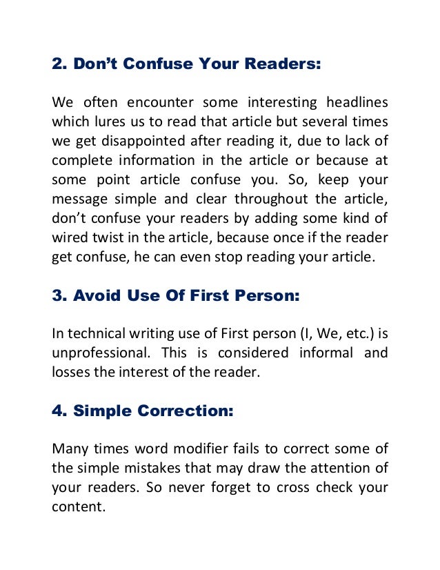 Tips For Effective Technical Content Writing Tips For Effective Technical Content Writing